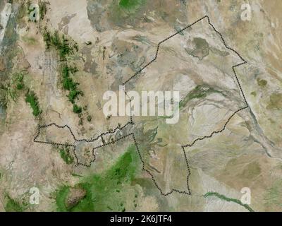Isiolo, county of Kenya. High resolution satellite map. Locations of ...