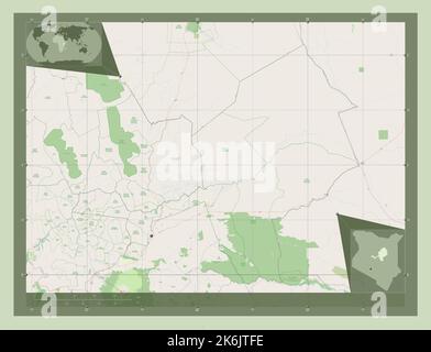 Isiolo, county of Kenya. Open Street Map Stock Photo - Alamy