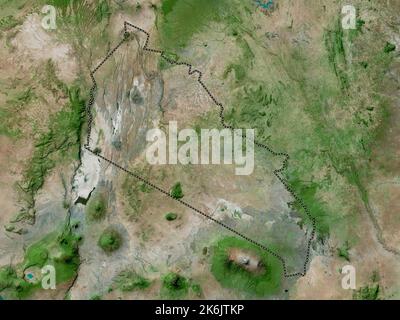Kajiado, county of Kenya. High resolution satellite map. Locations of ...