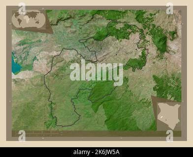 Kericho, county of Kenya. High resolution satellite map Stock Photo - Alamy