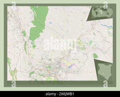 Kiambu, county of Kenya. Open Street Map Stock Photo - Alamy