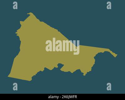 Kiambu, county of Kenya. Solid color shape. Locations and names of ...