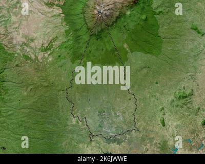 Kirinyaga, county of Kenya. High resolution satellite map. Locations ...