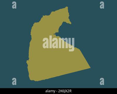 Kisii, county of Kenya. Solid color shape. Locations and names of major ...