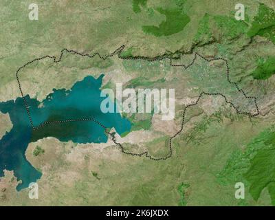 Kisumu, county of Kenya. High resolution satellite map. Locations and ...