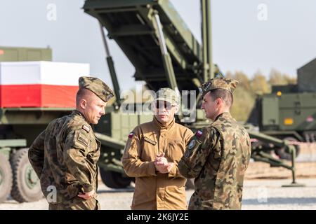 Torun, Poland. 14th Oct, 2022. Anti-aircraft batteries Patriot, a part ...