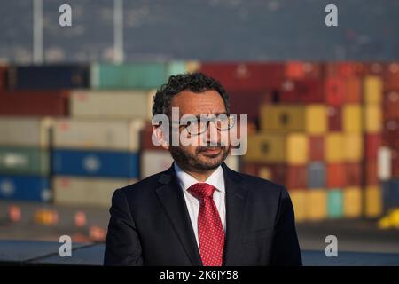 Canada. 14th Oct, 2022. Minister of Transport Omar Alghabra speaks ...