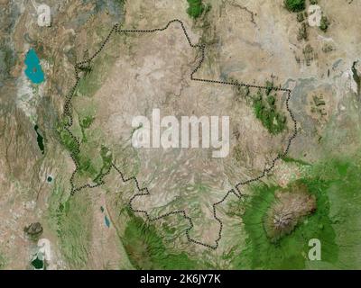 Laikipia, county of Kenya. High resolution satellite map. Locations and ...
