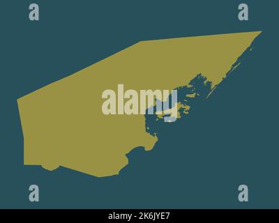 Lamu, county of Kenya. Solid color shape. Locations and names of major ...