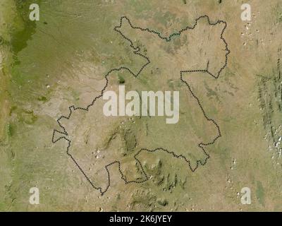 Machakos, county of Kenya. Low resolution satellite map. Locations and ...