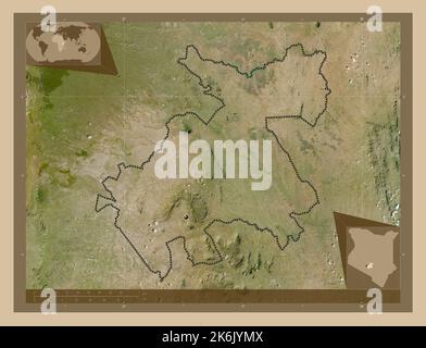 Machakos, county of Kenya. Low resolution satellite map Stock Photo - Alamy