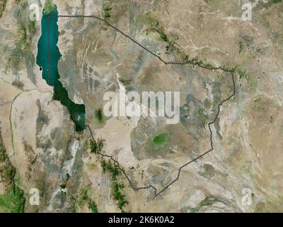 Marsabit, county of Kenya. High resolution satellite map. Locations and ...