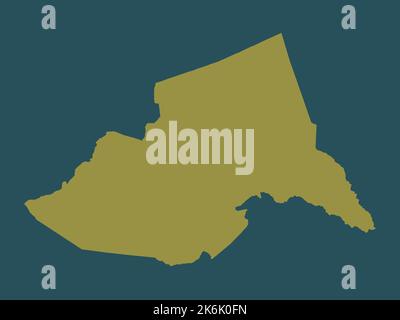 Meru, county of Kenya. Solid color shape. Locations and names of major ...