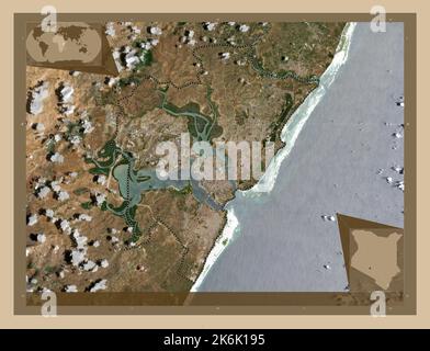 Mombasa, county of Kenya. Low resolution satellite map Stock Photo - Alamy