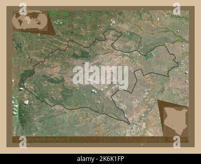 Nairobi, county of Kenya. Low resolution satellite map Stock Photo - Alamy
