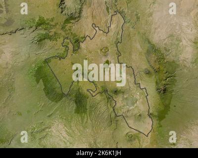 Nakuru, county of Kenya. Low resolution satellite map. Locations and ...