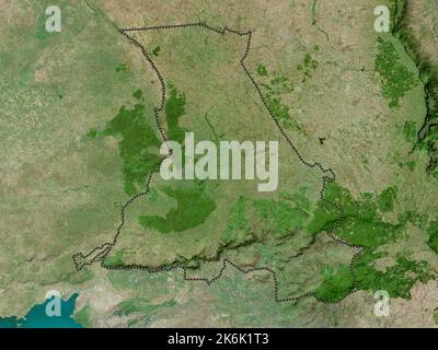 Nandi, county of Kenya. High resolution satellite map. Locations and ...