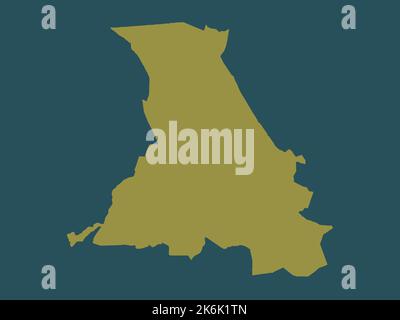 Nandi, county of Kenya. Solid color shape. Locations and names of major ...