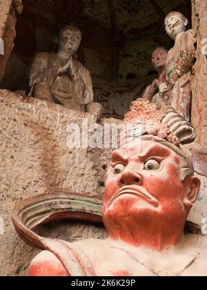 Figures in cave 004, which was constructed during the Northern Zhou ...