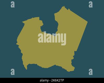 Nyeri, county of Kenya. Solid color shape. Locations and names of major ...