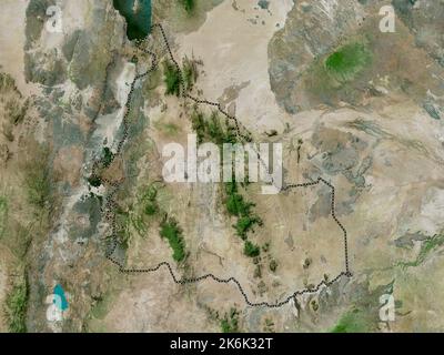 Samburu, county of Kenya. High resolution satellite map. Locations of ...