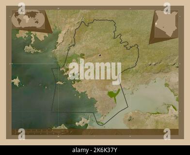 Siaya, county of Kenya. Low resolution satellite map Stock Photo - Alamy