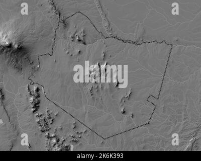 Taita Taveta, county of Kenya. Elevation map colored in wiki style with ...