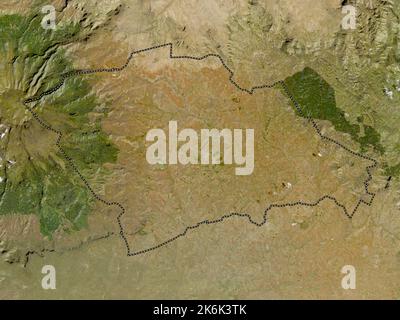 Trans Nzoia, county of Kenya. Low resolution satellite map. Corner ...