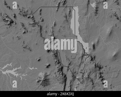 Turkana, county of Kenya. Elevation map colored in wiki style with ...