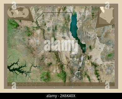 Turkana, county of Kenya. High resolution satellite map Stock Photo - Alamy