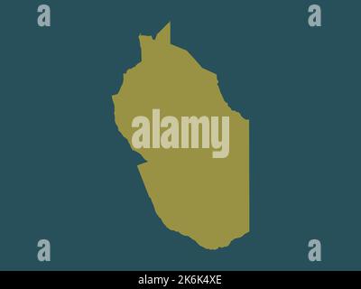 Wajir, county of Kenya. Solid color shape. Locations of major cities of ...