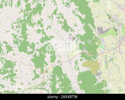 Drenas, municipality of Kosovo. Open Street Map. Locations of major ...