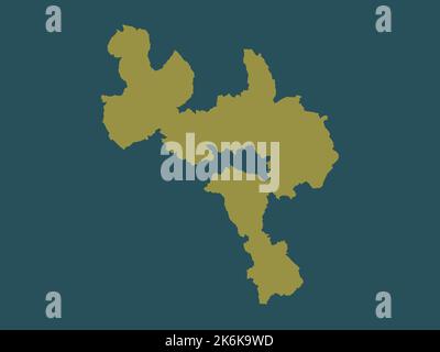 Gjilan, municipality of Kosovo. Solid color shape. Locations and names ...