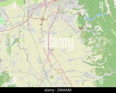Gracanice, municipality of Kosovo. Open Street Map. Locations and names ...