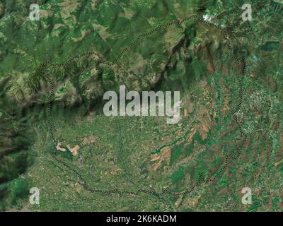 Istog, municipality of Kosovo. High resolution satellite map. Corner ...