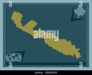 Junik, municipality of Kosovo. Solid color shape. Corner auxiliary ...