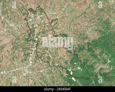 Kllokot, municipality of Kosovo. Low resolution satellite map ...