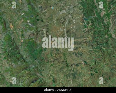 Lipjan, municipality of Kosovo. High resolution satellite map ...