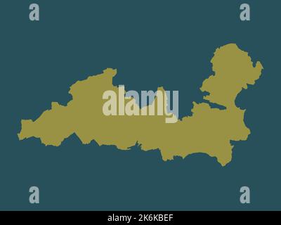 Lipjan, municipality of Kosovo. Solid color shape. Locations and names ...