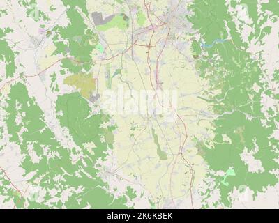 Lipjan, municipality of Kosovo. Open Street Map. Locations and names of ...