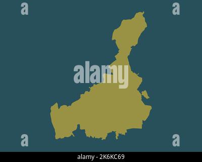 Obiliq, municipality of Kosovo. Solid color shape. Locations and names ...