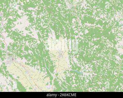 Podujeva, municipality of Kosovo. Open Street Map. Corner auxiliary ...