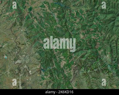 Prishtina, municipality of Kosovo. High resolution satellite map ...