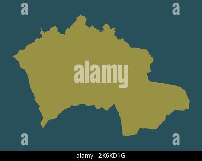 Prizren, municipality of Kosovo. Solid color shape. Locations and names ...