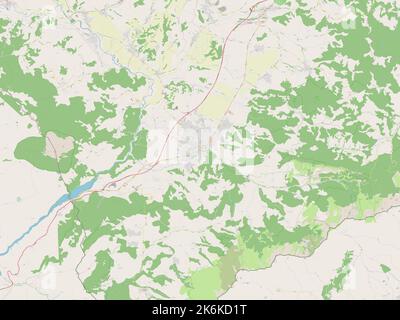Prizren, municipality of Kosovo. Open Street Map. Corner auxiliary ...