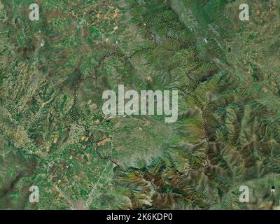 Suhareka, municipality of Kosovo. High resolution satellite map ...