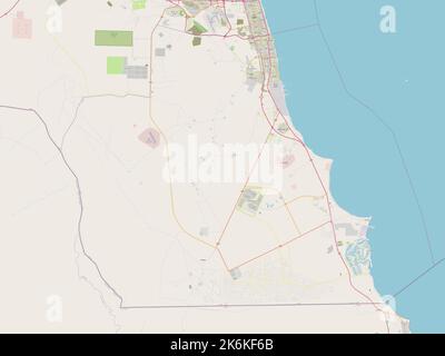Al Ahmadi, province of Kuwait. Open Street Map. Locations and names of ...