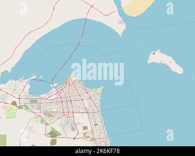 Al Asimah, province of Kuwait. Open Street Map. Locations and names of ...