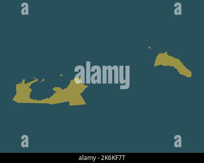 Al Asimah, province of Kuwait. Solid color shape. Locations of major ...