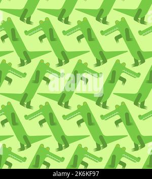 Crocodile Cartoon Pattern seamless. croc Background. alligator texture ...